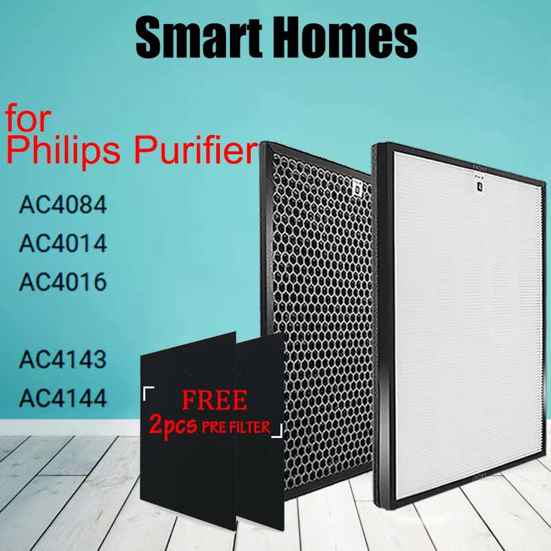 fit Philips HEPA Activated Carbon Filter AC4144 AC4143 for AC4014 ...