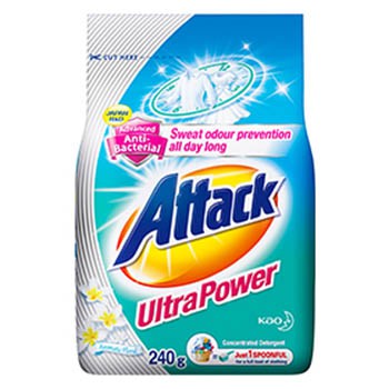 Kao Attack Detergent Powder Ultra Power (240g) | Shopee Malaysia