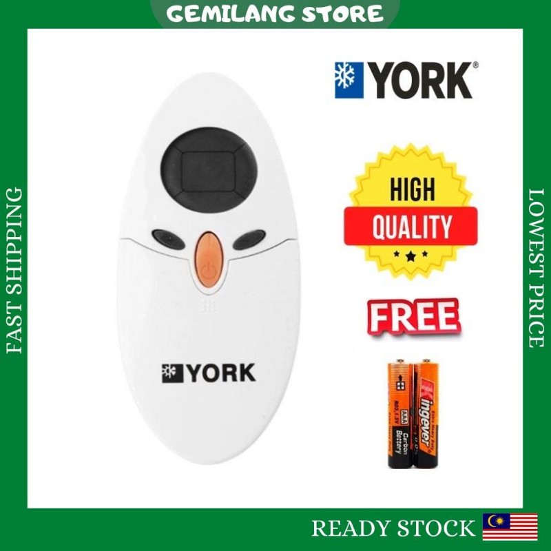 Remote York Aircond | Remote Control Aircon YK GO8L _3102031 Oem | Remote Air Cond York | Shopee ...