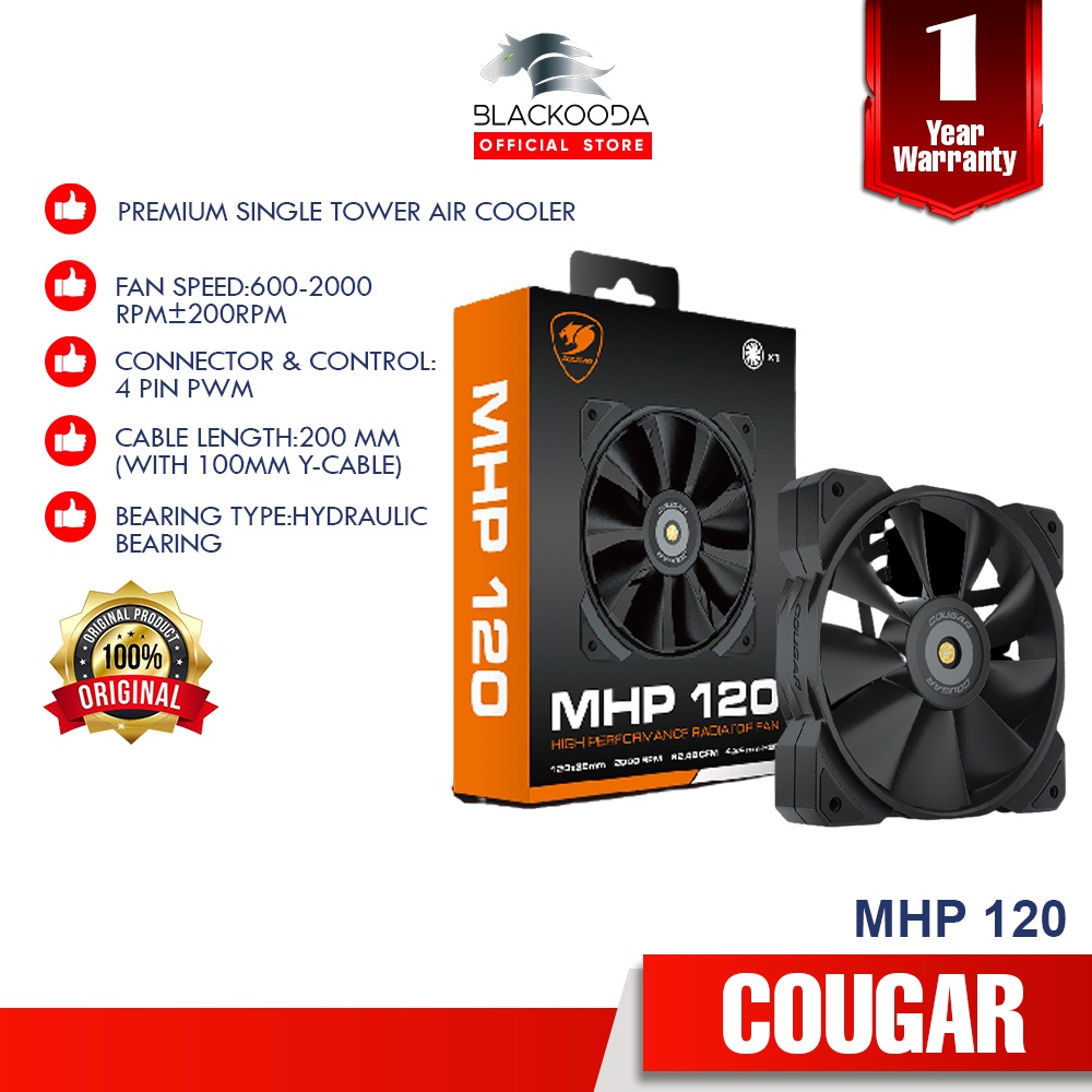 Cougar Vortex MHP120/MHP 120 12cm High Performance Fan - Black | Shopee Malaysia