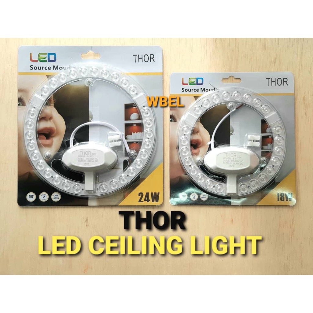 THOR LED CEILING LIGHT 18W / 24W 6000K DAYLIGHT | Shopee Malaysia