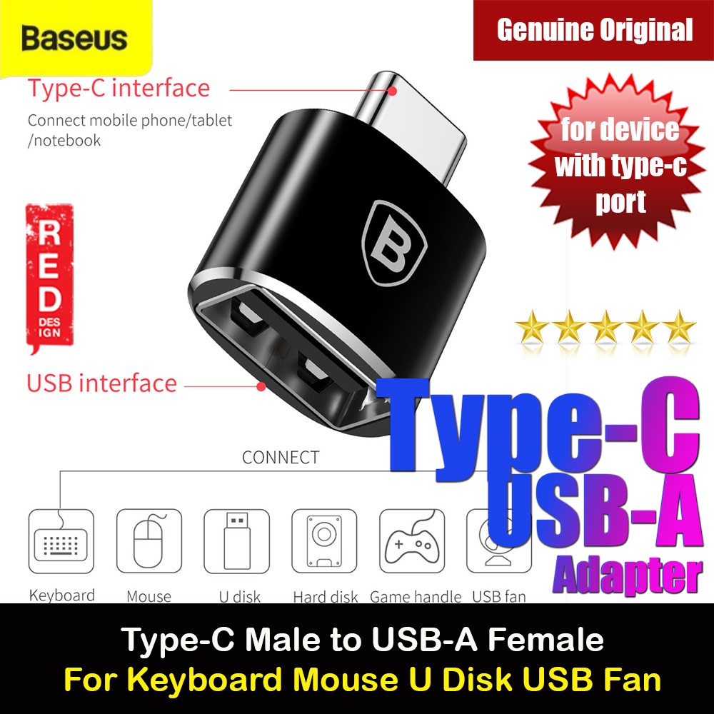 Baseus Type C Male to USB Female Converter Adapter OTC Type C to USB ...