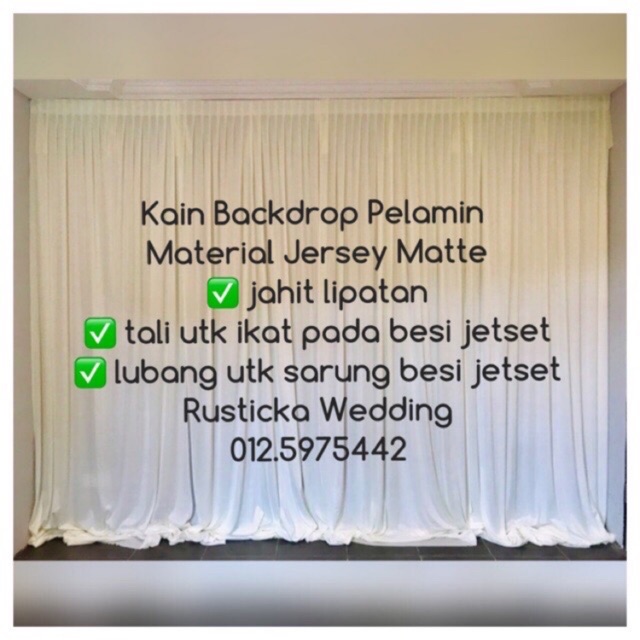 Kain Backdrop Pelamin Wedding Backdrop Curtain | Shopee Malaysia