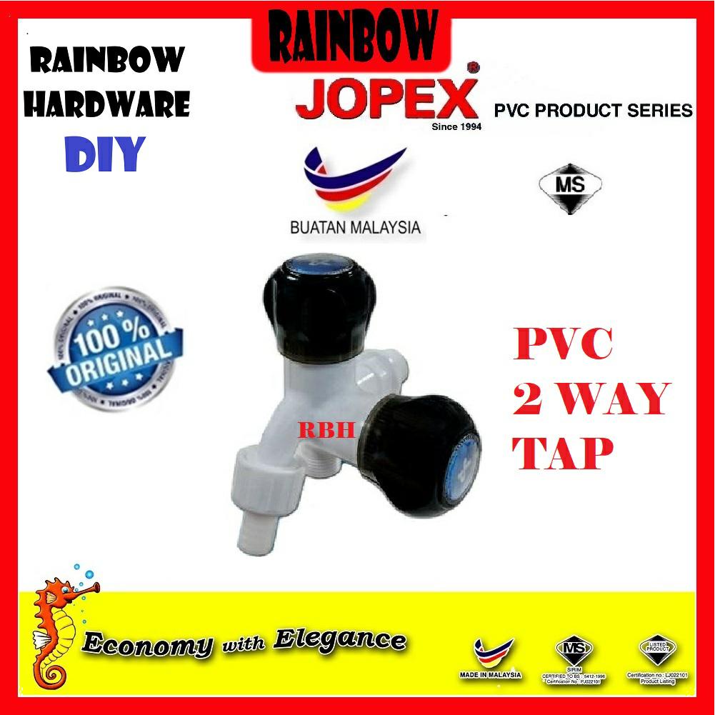 JOPEX 2WY05CW 15MM PVC 2 WAY TAP / PVC UNION WATER TAP / KEPALA PAIP ...