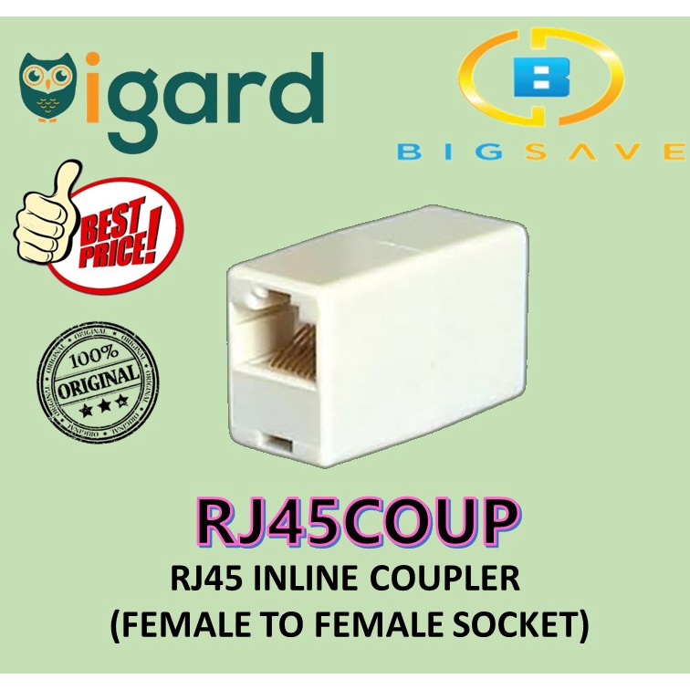 RJ45 INLINE COUPLER (FEMALE TO FEMALE SOCKET) (RJ45COUP) | Shopee Malaysia