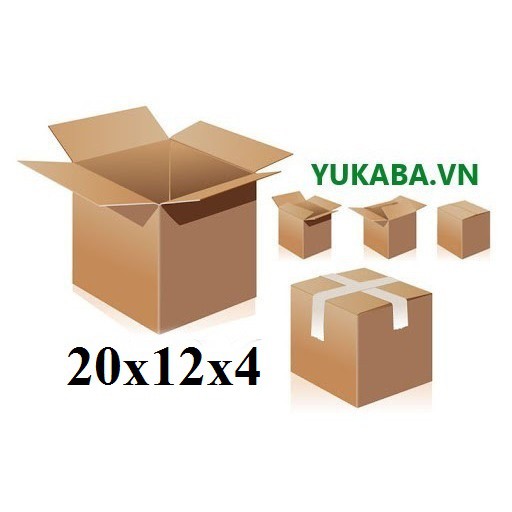 Combo of 20 cartons size 20x12x4 cm carton packaging boxes | Shopee ...