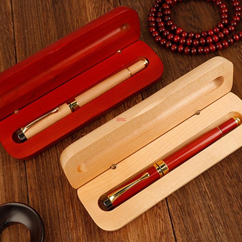 seng Handmade Ballpoint Pen Gift Box Wooden Pen Boxes Empty Case ...