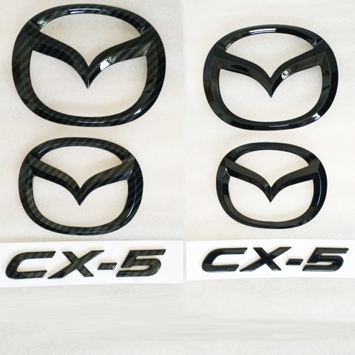 2013-2019 Mazda CX5 logo front grille logo trunk logo light black ...