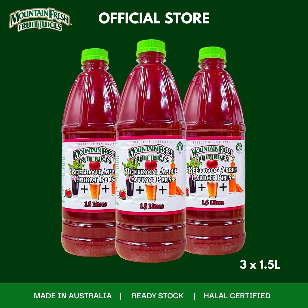 Mountain Fresh ORIGINAL Cold-Pressed Juices 3 x 1500ml - Made from 100% ...