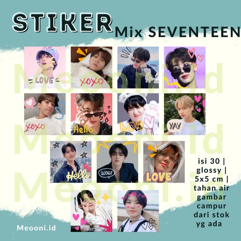 Seventeen STICKER Contents 30 | Funny Stickers sellkor-Style Stickers ...
