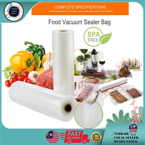 🔥SALE🔥Vacuum Bag Plastic Food Sealer Seal Storage Roll Plastik Makanan ...