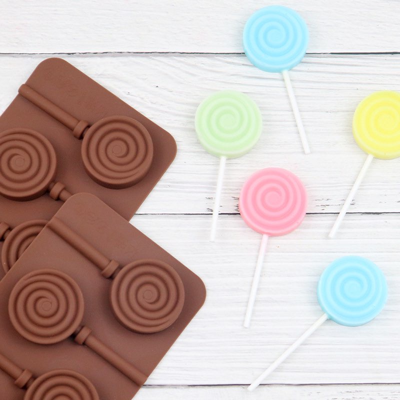 Lollipop Chocolate Silicone Mould (without stick) 棒棒糖巧克力硅胶模 (不含棒 ...