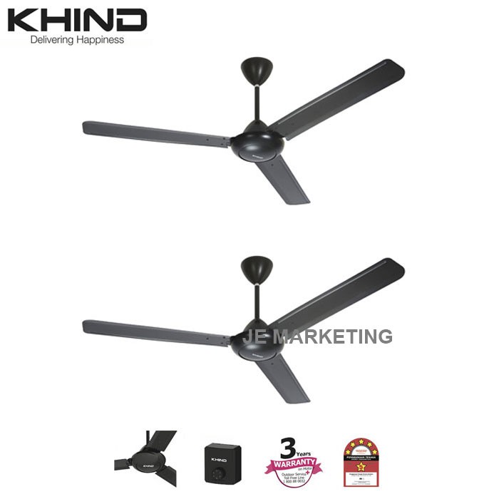 Khind Ceiling Fan CF613 / CF615B [2 Set] Black | Shopee Malaysia