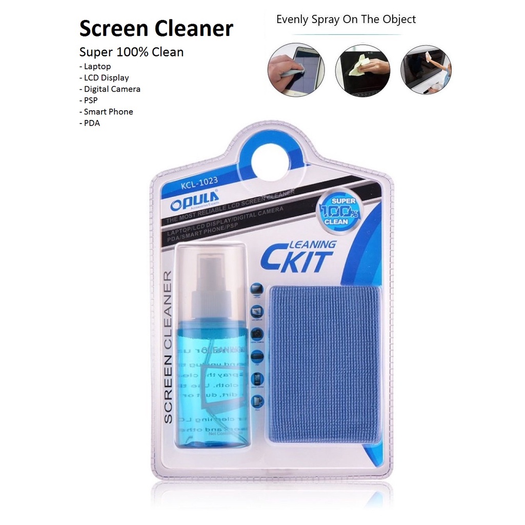 OPULA Screen Cleaning Kit Cleaner Solution Spray Cleans ( 200 ML ...