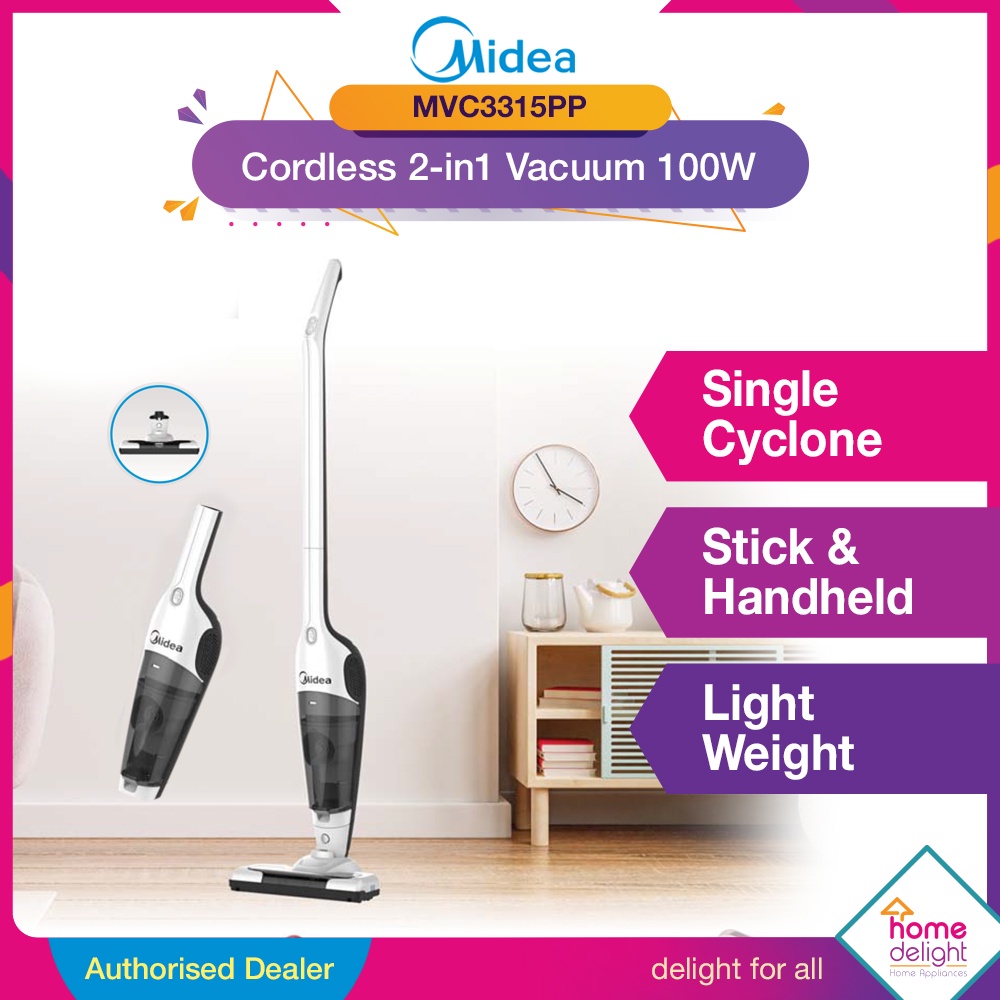 [NEW] Midea Cordless Vacuum Cleaner 2-in1 100W Handheld [ MVC3315PP MVC ...