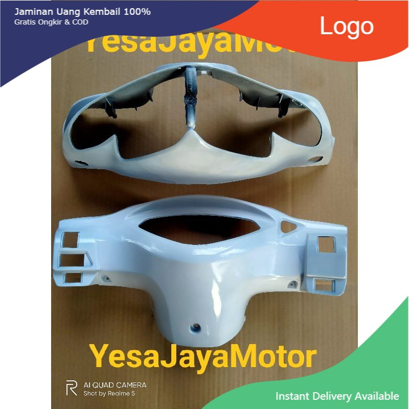 PUTIH Suzuki Shogun 125 Front and Rear Head Shell White MEDIUM (VERY ...