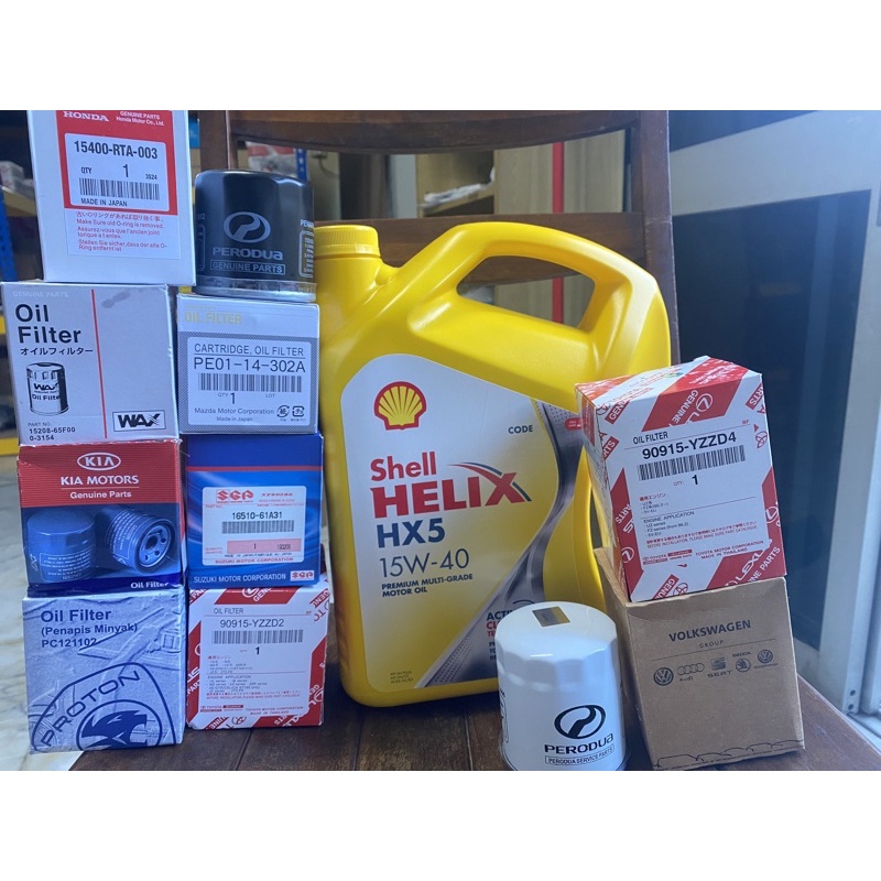 SHELL HELIX HX5 15W40 & BARDAHL15w40 Engine Oil SAE 15W-40 API SN/CF (4 ...