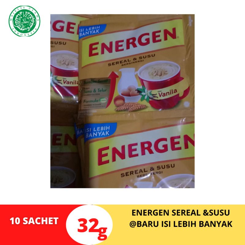 Energen NEW CEREAL VANILLA FLAVOR 1 PLAN 10 SACHETS (MULTIPLE FILLING ...