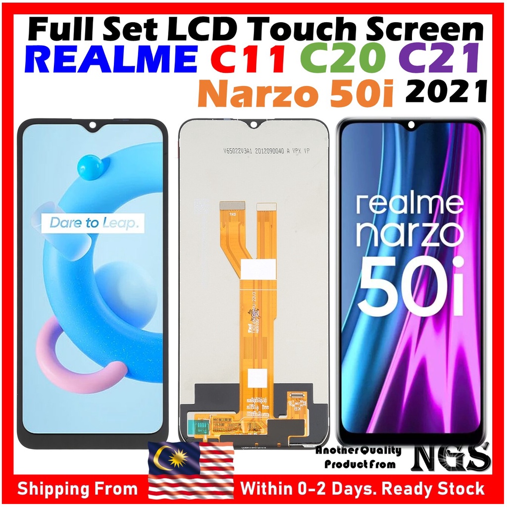 ORl NGS Brand Full Set LCD Touch Screen Compatible For REALME C11 2021 / REALME C20 / REALME C21 ...