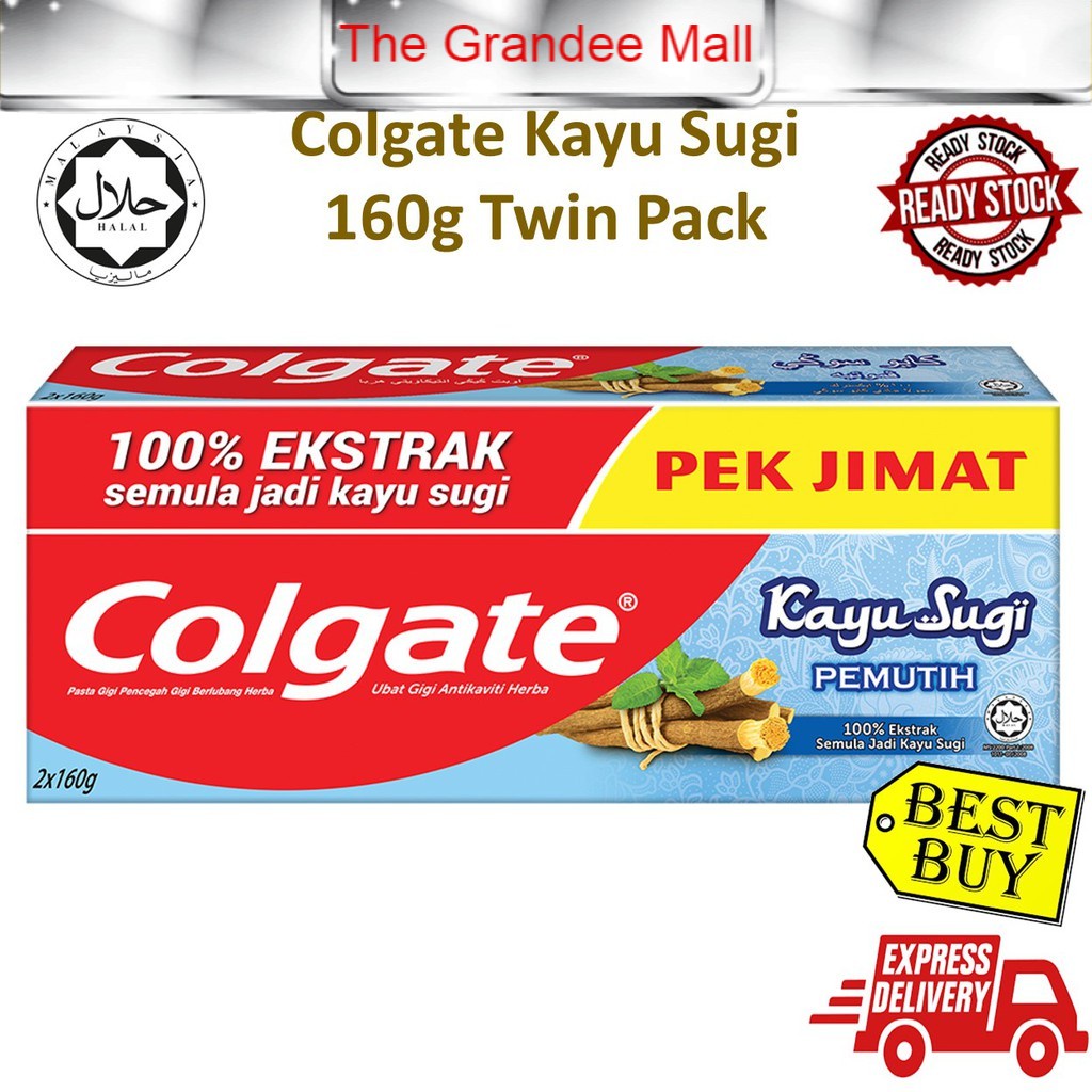 Colgate Kayu Sugi Whitening Toothpaste 160g Twinpack | Shopee Malaysia