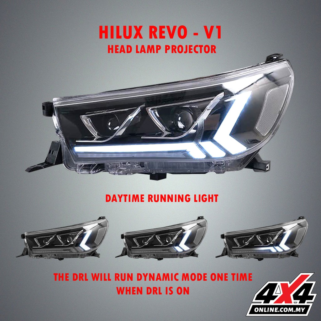 HILUX REVO HEAD LAMP PROJECTOR - V1 (1 Projector Is No Function ...