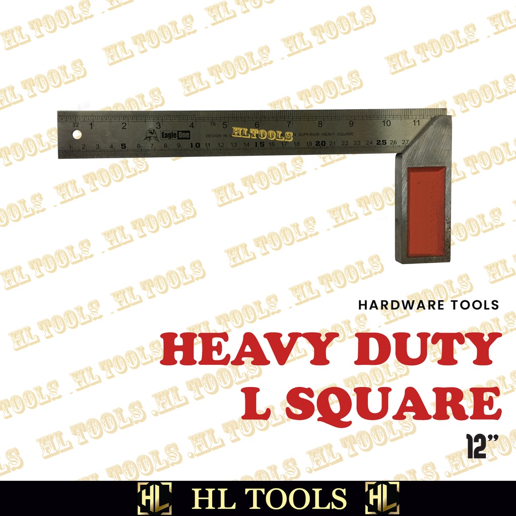 HEAVY DUTY STAINLESS STEEL SESIKU L SQUARE RULER 12" | Shopee Malaysia