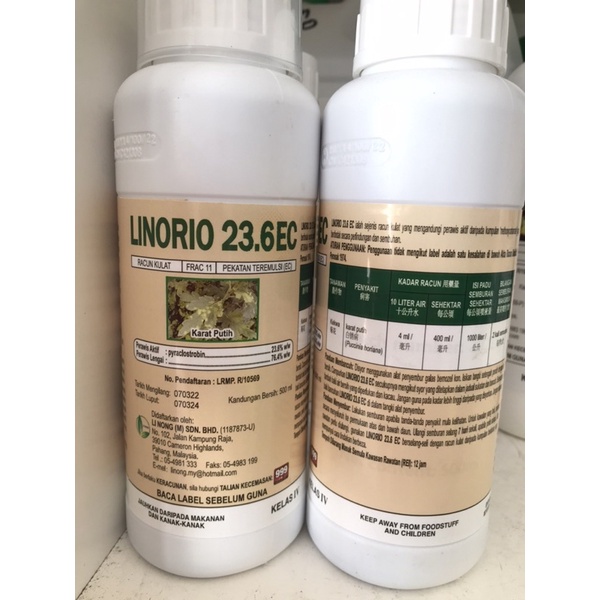 Linorio 23.6EC pyraclostrobin 杀菌剂 500ml | Shopee Malaysia