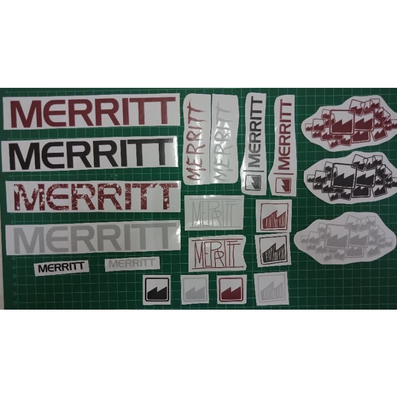 BMX Merritt Sticker Pack Decal Transparent Printed Sticker Set | Shopee ...