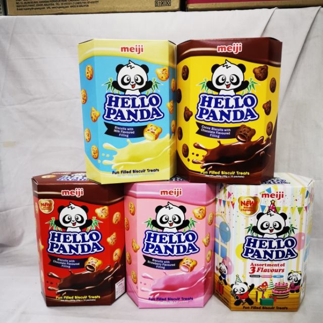 Meiji Hello Panda Biscuits with Cream Fillings , Japan Biscuits, 260g ...
