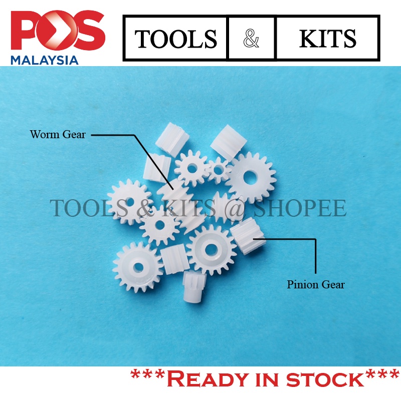 15X Small Plastic Pinion Gears Pack for DC Motors Worm Gears for 0.8mm ...