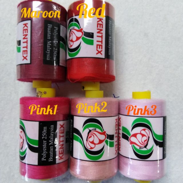 (1PCS) Benang jahit spun polyester thread kenttex 1000meters/benang ...