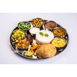 Stainless Steel Steam Rice Bowl/Food Platter/Indian Thali Bowl ...