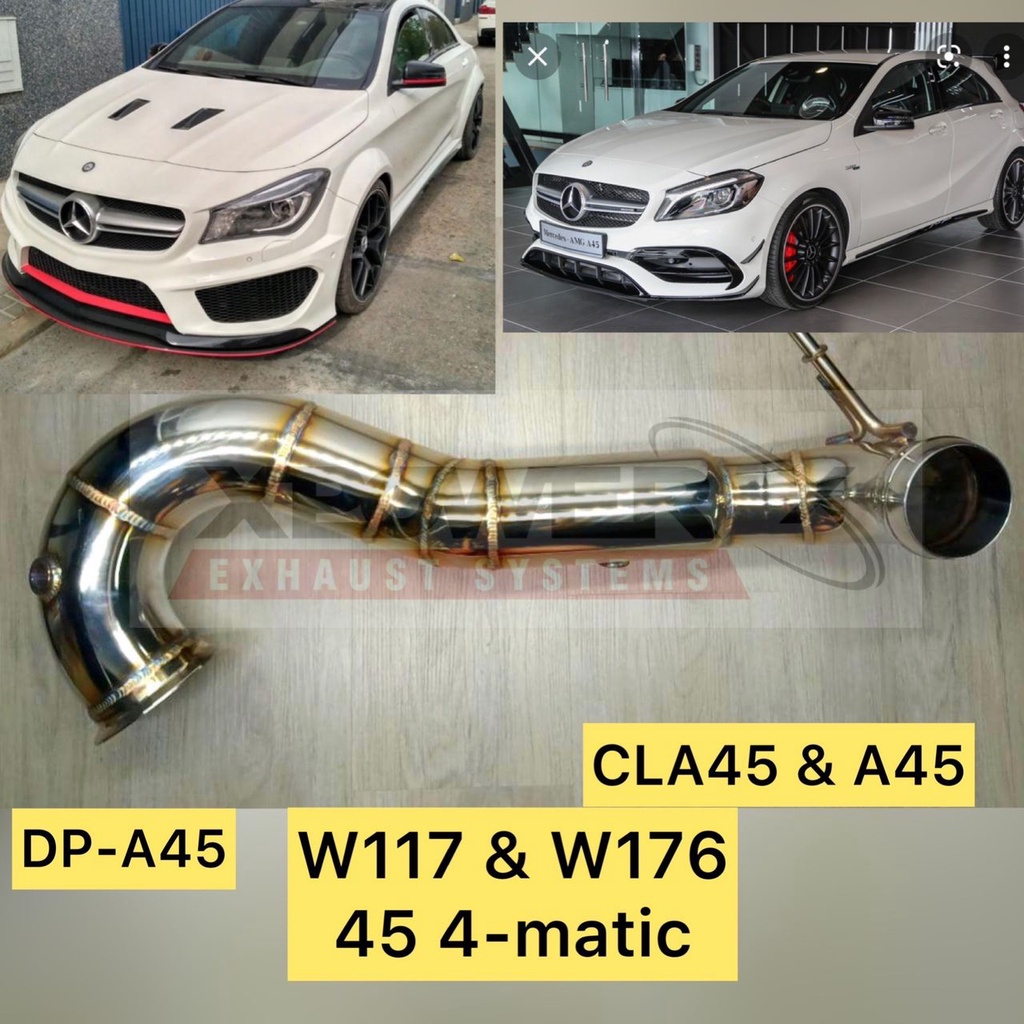 Mercedes Benz A45 CLA45 Extractor Downpipe / Front Pipe Exhaust ...