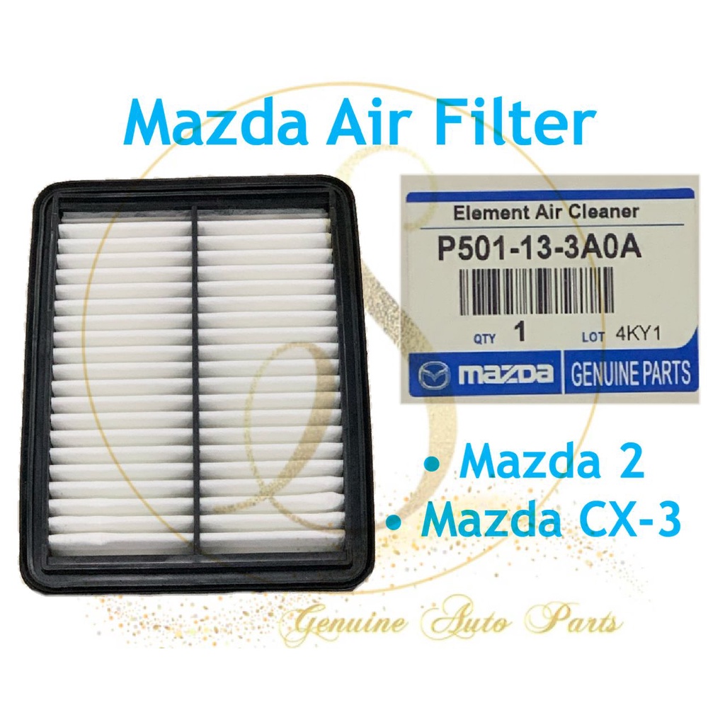 100% ORIGINAL MAZDA Engine Air Filter MAZDA 2 / MAZDA 3 / CX-3 CX3 P501 ...