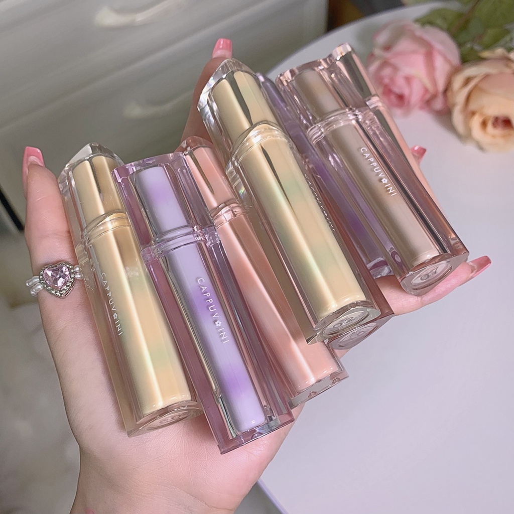 Cappuvini Iced Tea Lip Glaze Mirror Water Light Glass Lip Glaze Women's ...