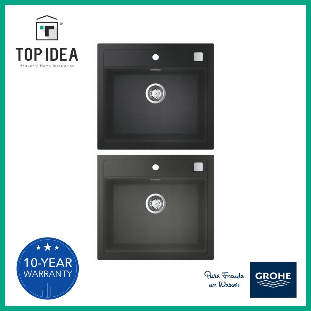 GROHE K700 60-C56 Composite Sink (2 Colours) with Waste | Top Mount ...