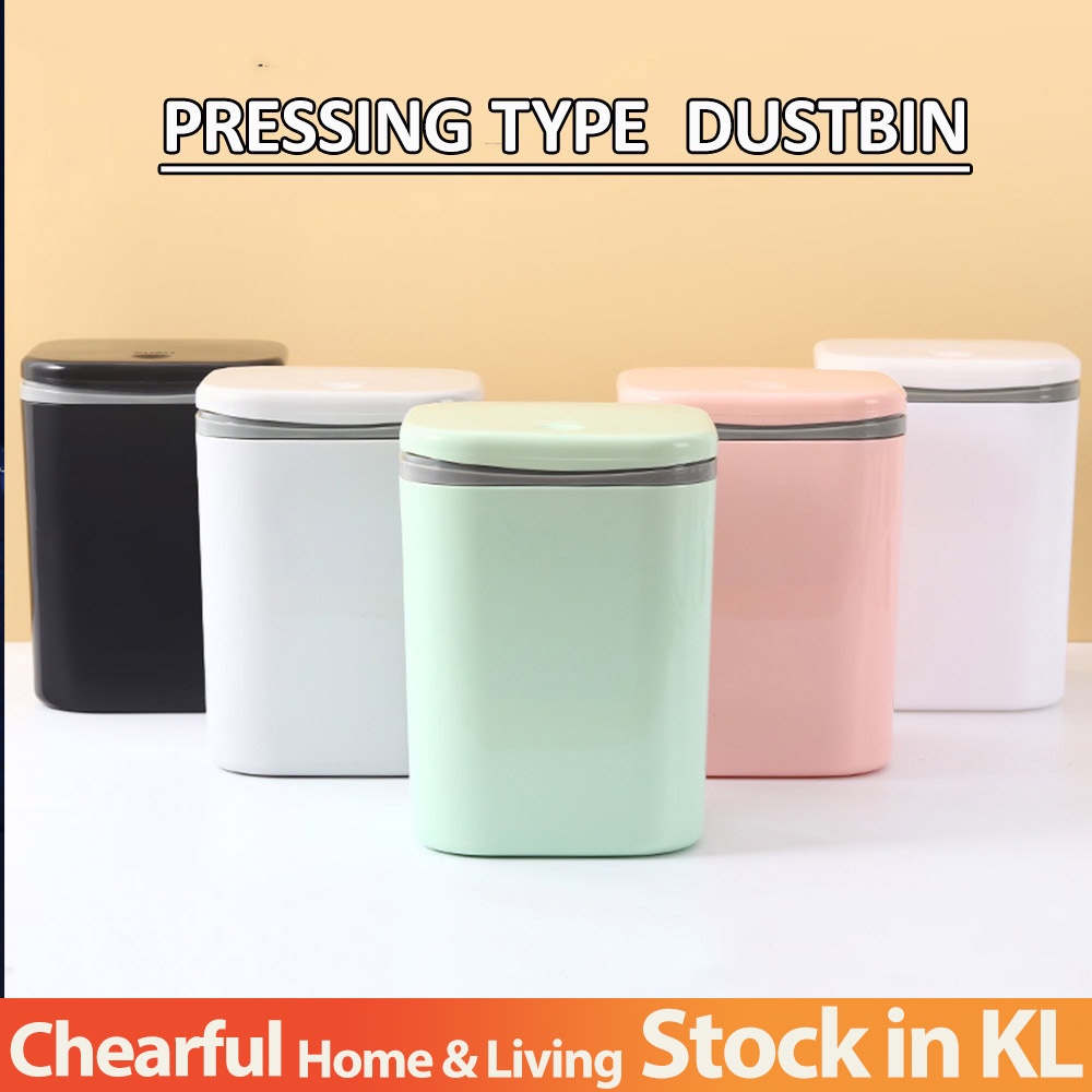 Pressing Type Trash Can Trash Can mini Dustbin Rubbish Bin Cabinet Door ...