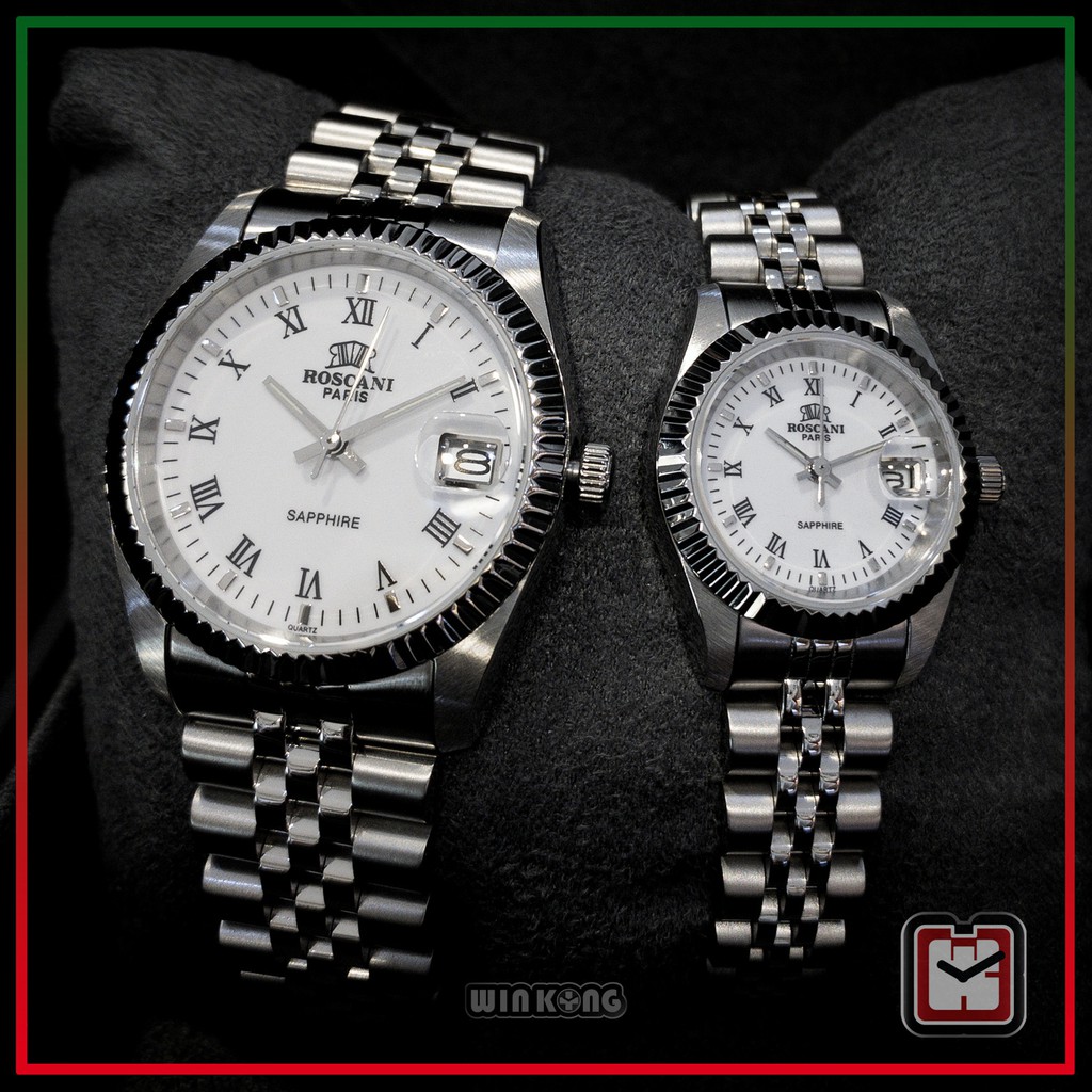 ROSCANI PARIS Couple Watch 497+498 Silver | Shopee Malaysia