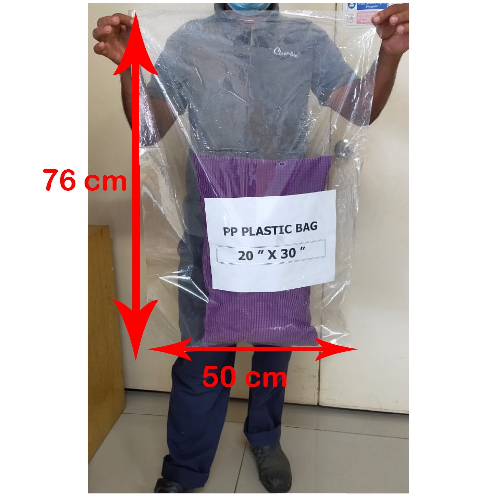 PP Plastik Besar Heavy Duty Clear Plastic Bag Large Thick Laundry Toto ...
