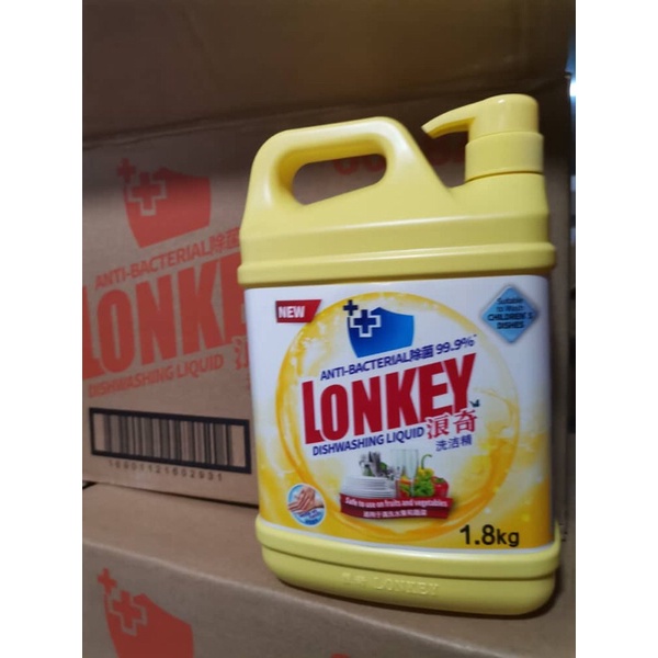 New Lonkey Dishwashing Liquid ANTI-BACTERIAL 99.9%(1.8kg) | Shopee Malaysia