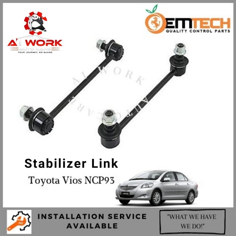 OEM TOYOTA VIOS NCP93 FRONT ABSORBER LINK STABILIZER LINK 48820-0D030 OEM TECH | Shopee Malaysia