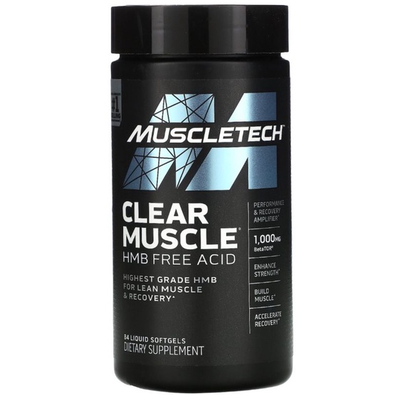 Muscletech, Clear Muscle, HMB Free Acid, 84 Liquid Softgels | Shopee ...