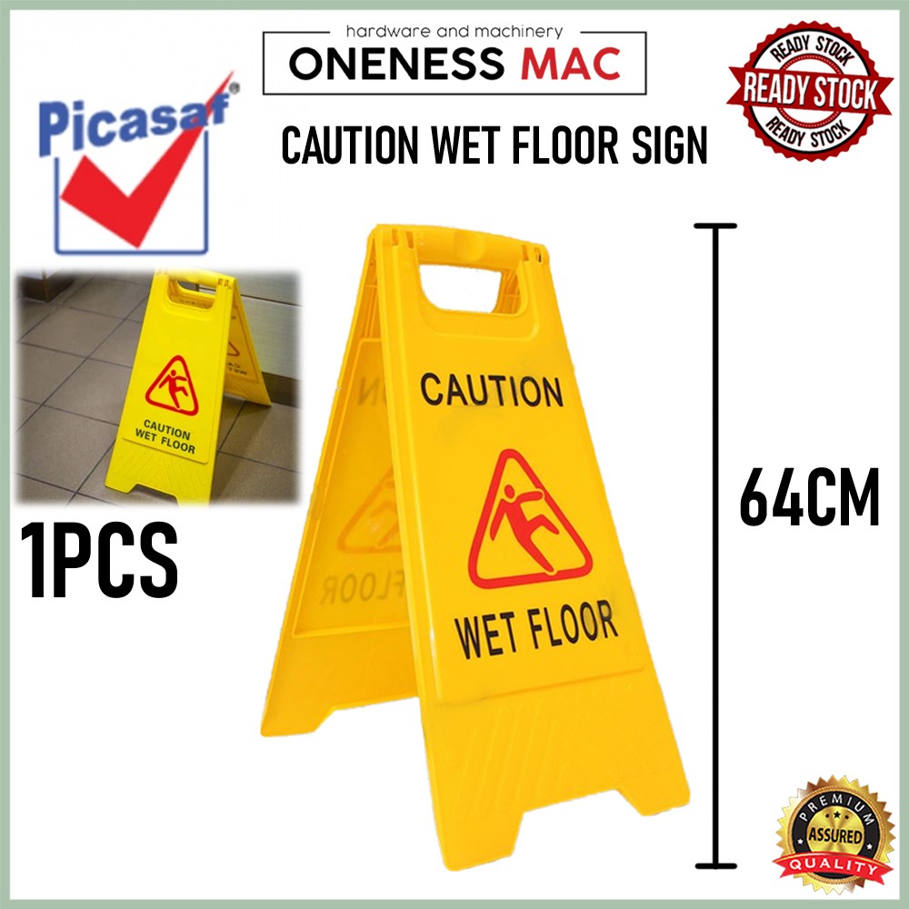 ''PICASAF'' CAUTION WET FLOOR SIGN - 92201 | Shopee Malaysia