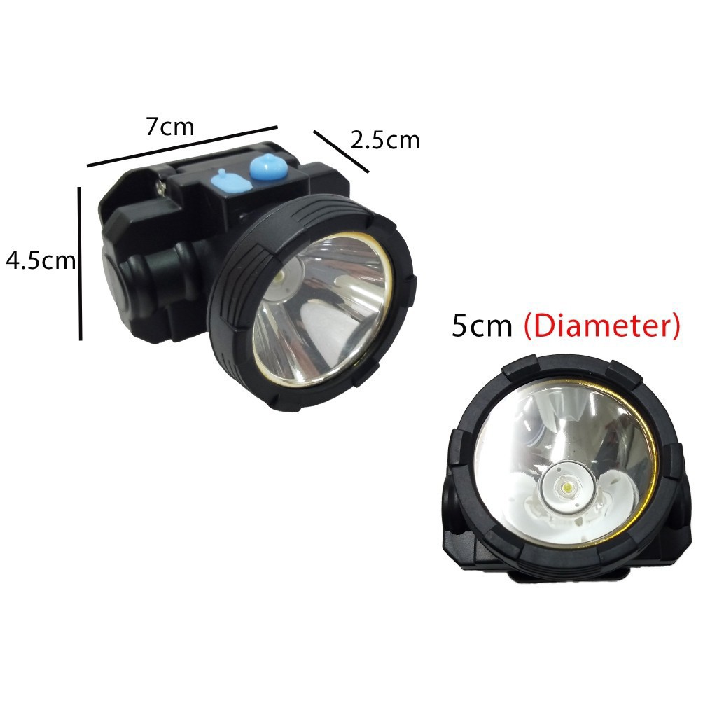 Usb 2 Mode Rechargeable Headlamp Headlight Lampu Suluh Kepala High