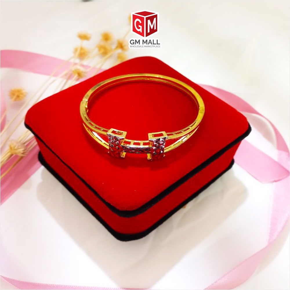 Cop 916 Emas Bangkok Emas Korea GM Mall Bangle Hermmess | Shopee Malaysia