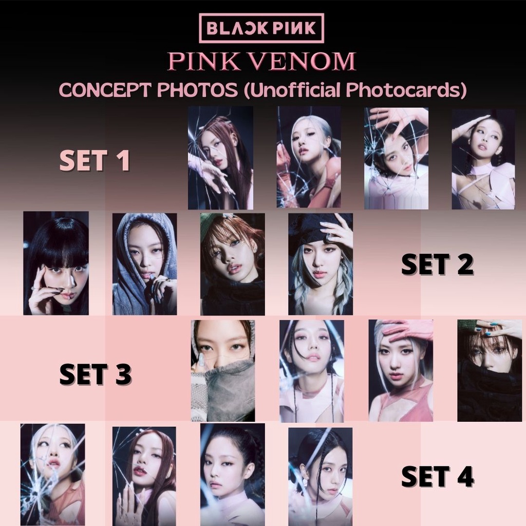 BLACKPINK PHOTOCARD PINK VENOM ALBUM CONCEPT PHOTO - UNOFFICIAL ...