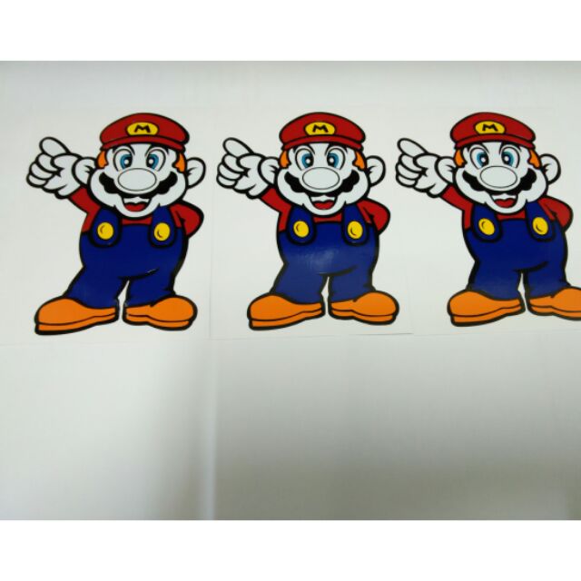 Cartoon sticker super Mario Bros cutting,stiker kartun Mario Bros ...