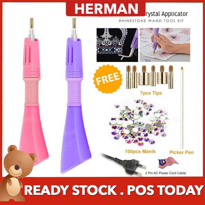 READY STOCK😍 HERMAN FREE GIFT! DIY Crystal Hotfix Applicator Batu Manik ...