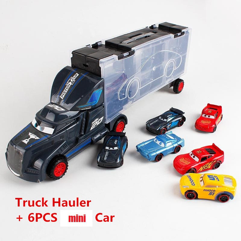 (6pcs mini Car In 1 Truck) Set Kereta Mainan Budak Lelaki FEO McQueen ...