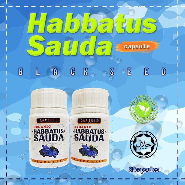 Organic Habbatus Sauda Capsule Black Seed Original Habbatussauda Kapsul ...